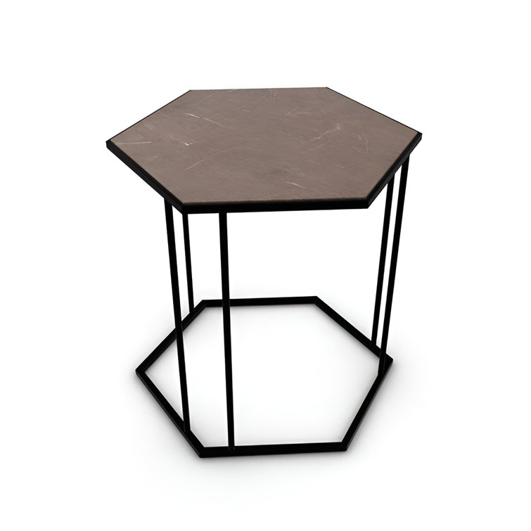 Calligaris Renee Hexagonal End Table with Metal Frame | Wayfair