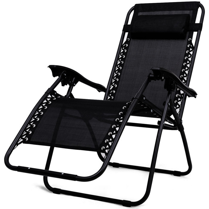 Arlmont & Co. Rowell Outdoor Metal Chaise Lounge Set with Table ...