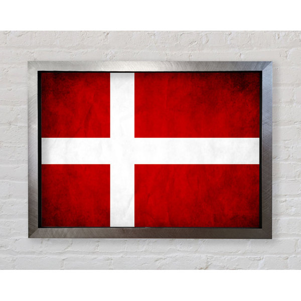 Borough Wharf Denmark Flag Grunge - Single Picture Frame Print ...
