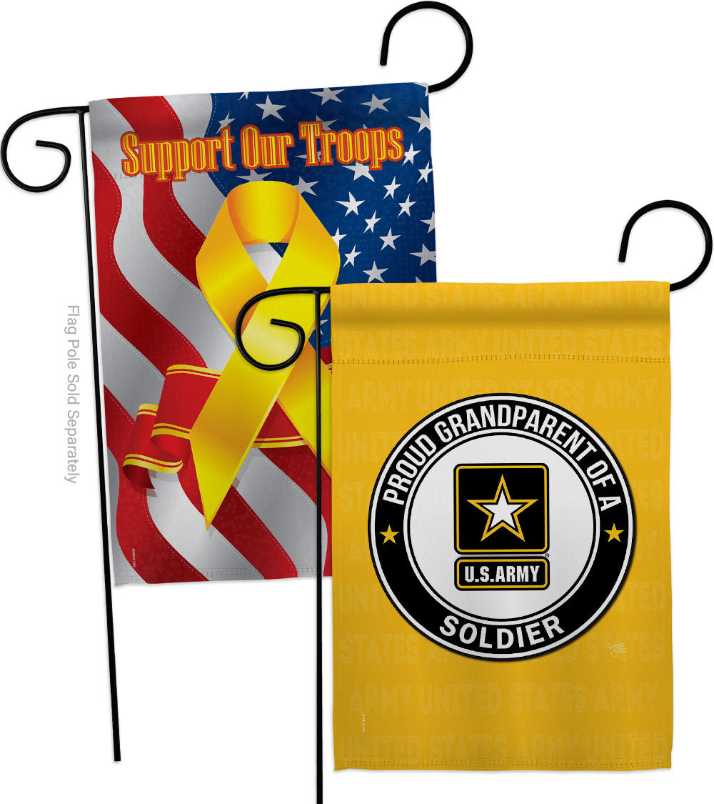 Breeze Decor Proud Grandparent Soldier Garden Flags Pack Army Armed ...