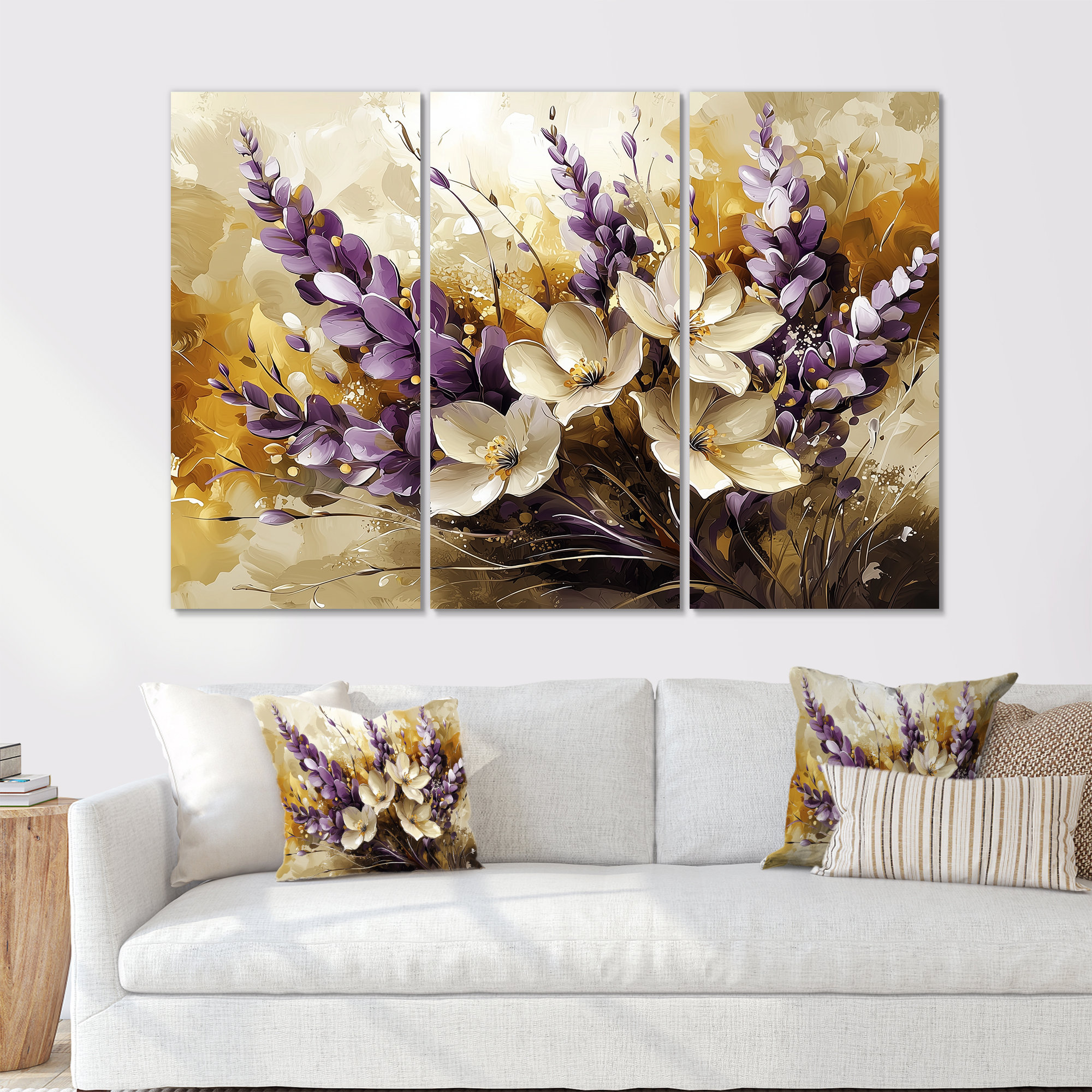Latitude Run® Lavender And Ferns Into The Wind I - Ferns Wall Art - Set ...