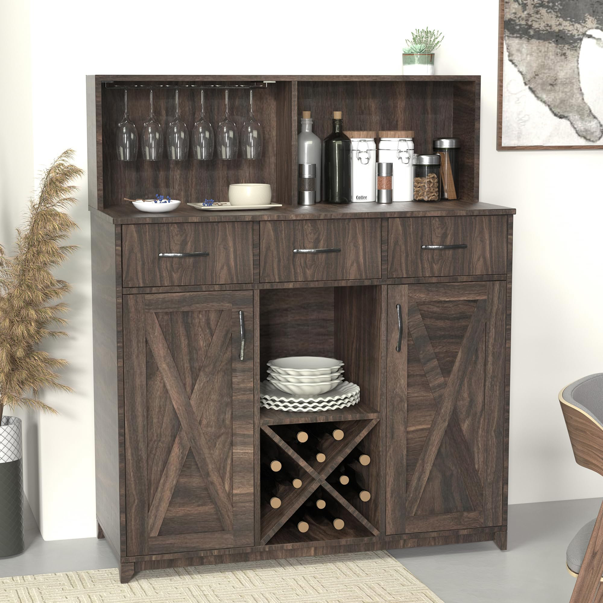 Millwood Pines Burnis 39.4'' Bar Cabinet - Wayfair Canada