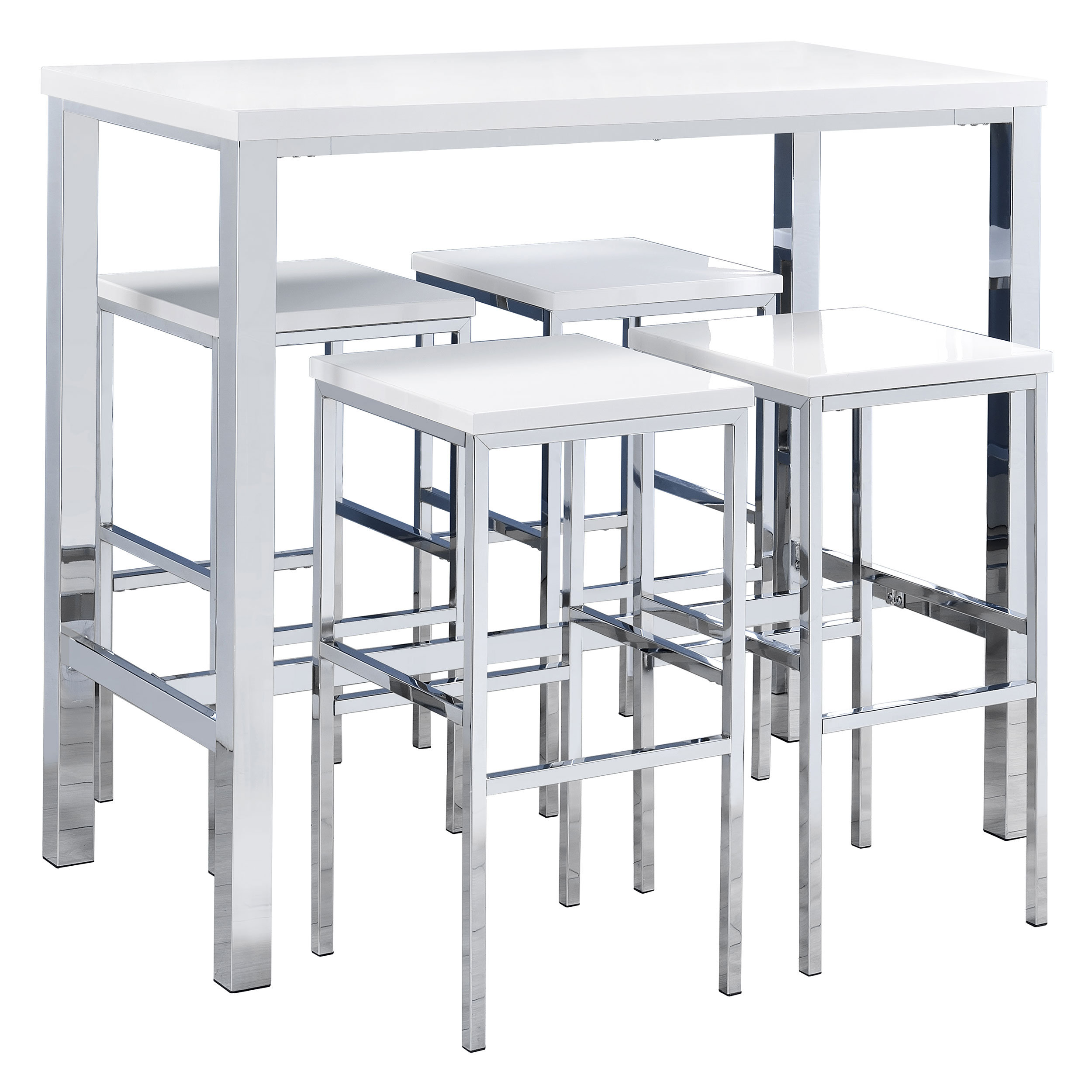 Latitude Run® Elegant Design - Denzer 5-Piece Pub Height Bar Table Set ...