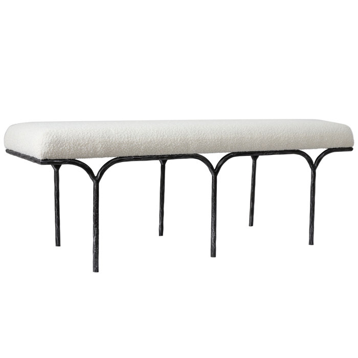 Hokku Designs Poviones Boucle Upholstered Bench | Wayfair