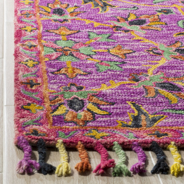 Langley Street® Ferrera Hand-Knotted Wool Purple Area Rug & Reviews ...