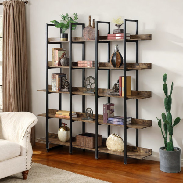Wade Logan® Ralitsa 70.87" H x 70.87" W Steel Etagere Bookcase ...
