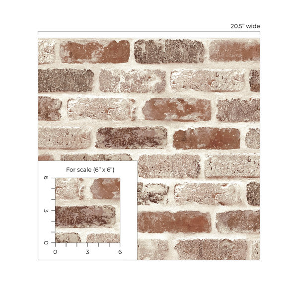 17 Stories Ornest Peel & Stick Brick Roll | Wayfair