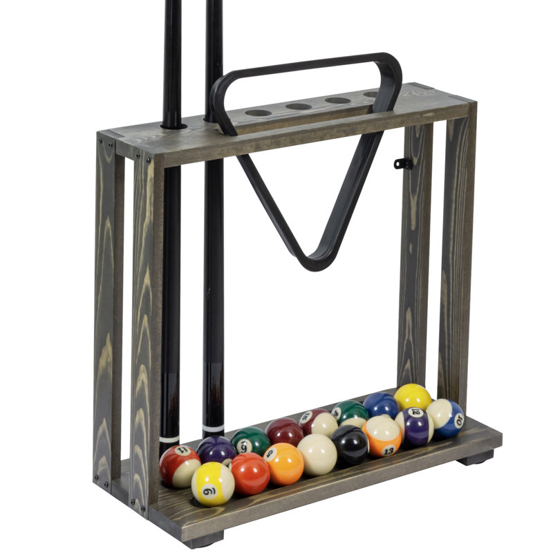 MyGift Solid Wood Freestanding Pool Cue Rack & Reviews | Wayfair