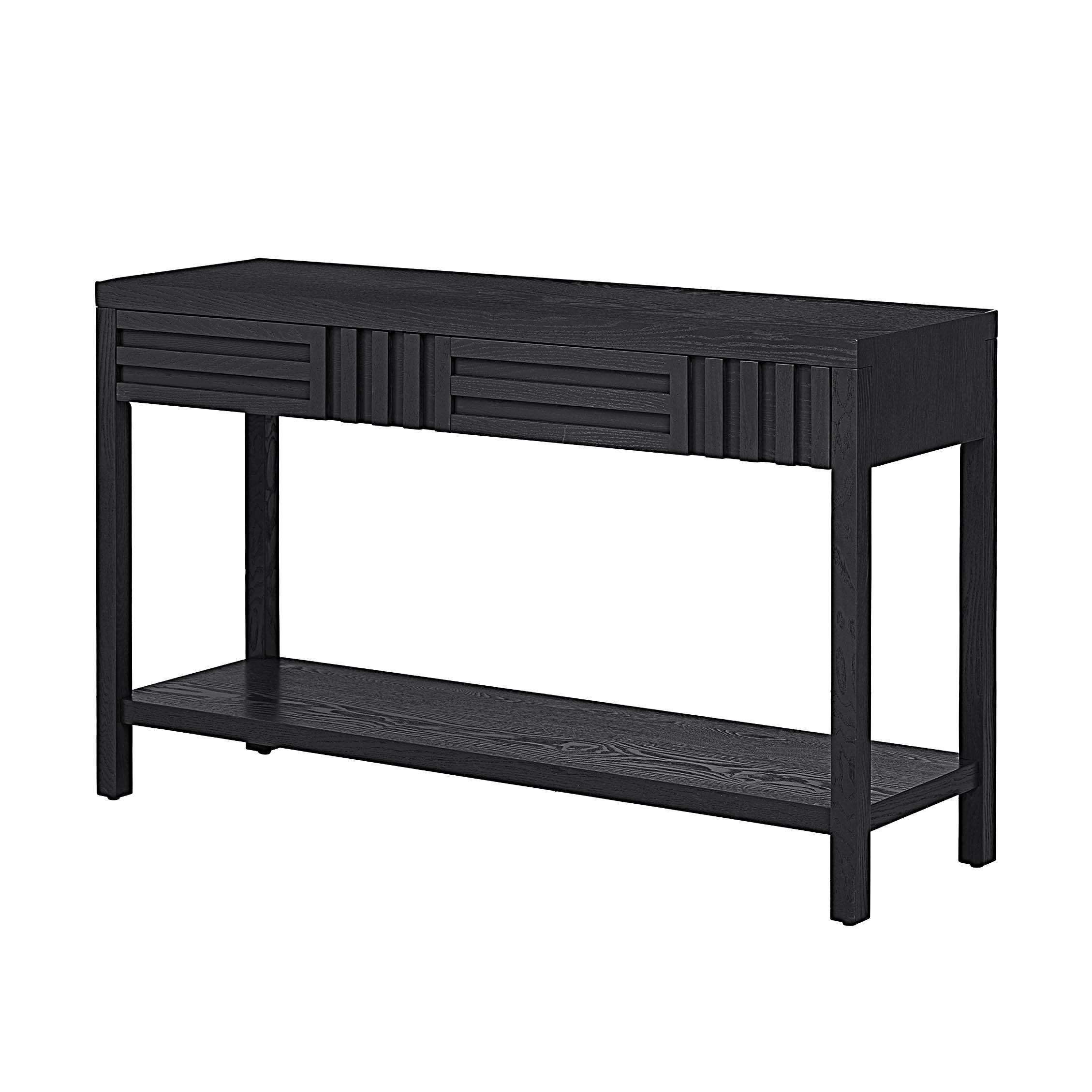 Latitude Run® Console Table Classic Striped Design with 2 Drawers and ...