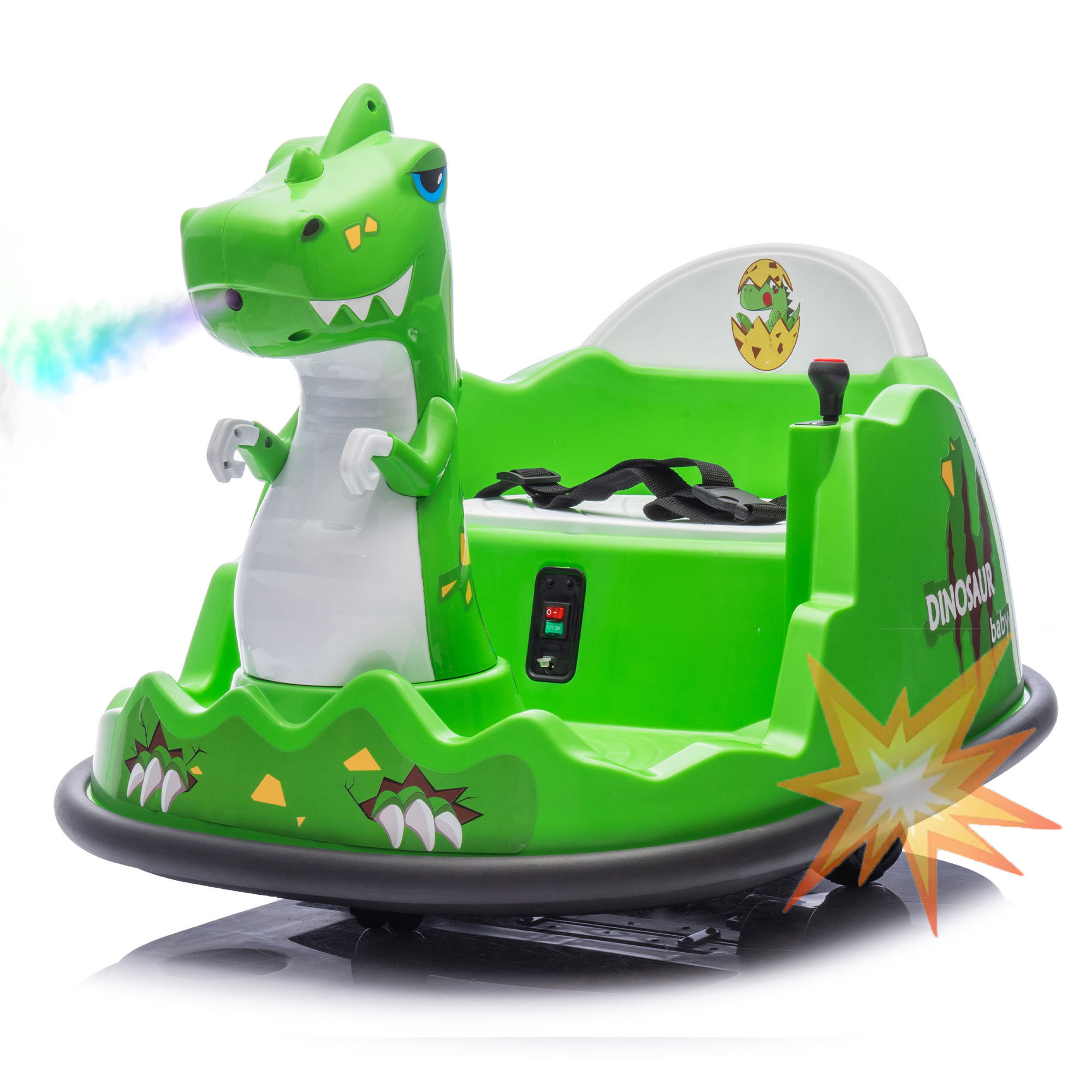 SUSIELADY 12V Kids Ride-On Toy With Remote Control, Dinosaur Shape ...