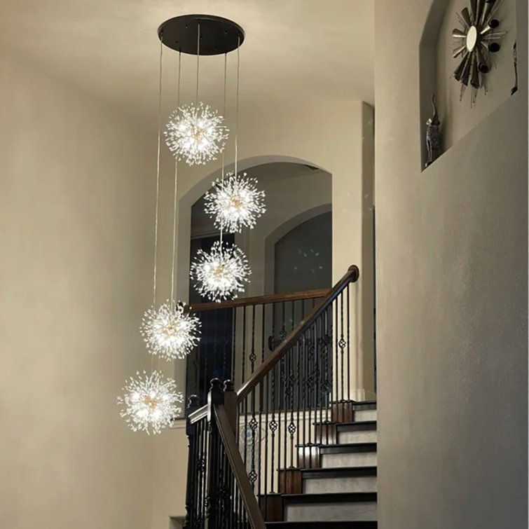 Canora Grey Beunka 40-Light Sputnik Starburst Tiered Chandelier Crystal ...