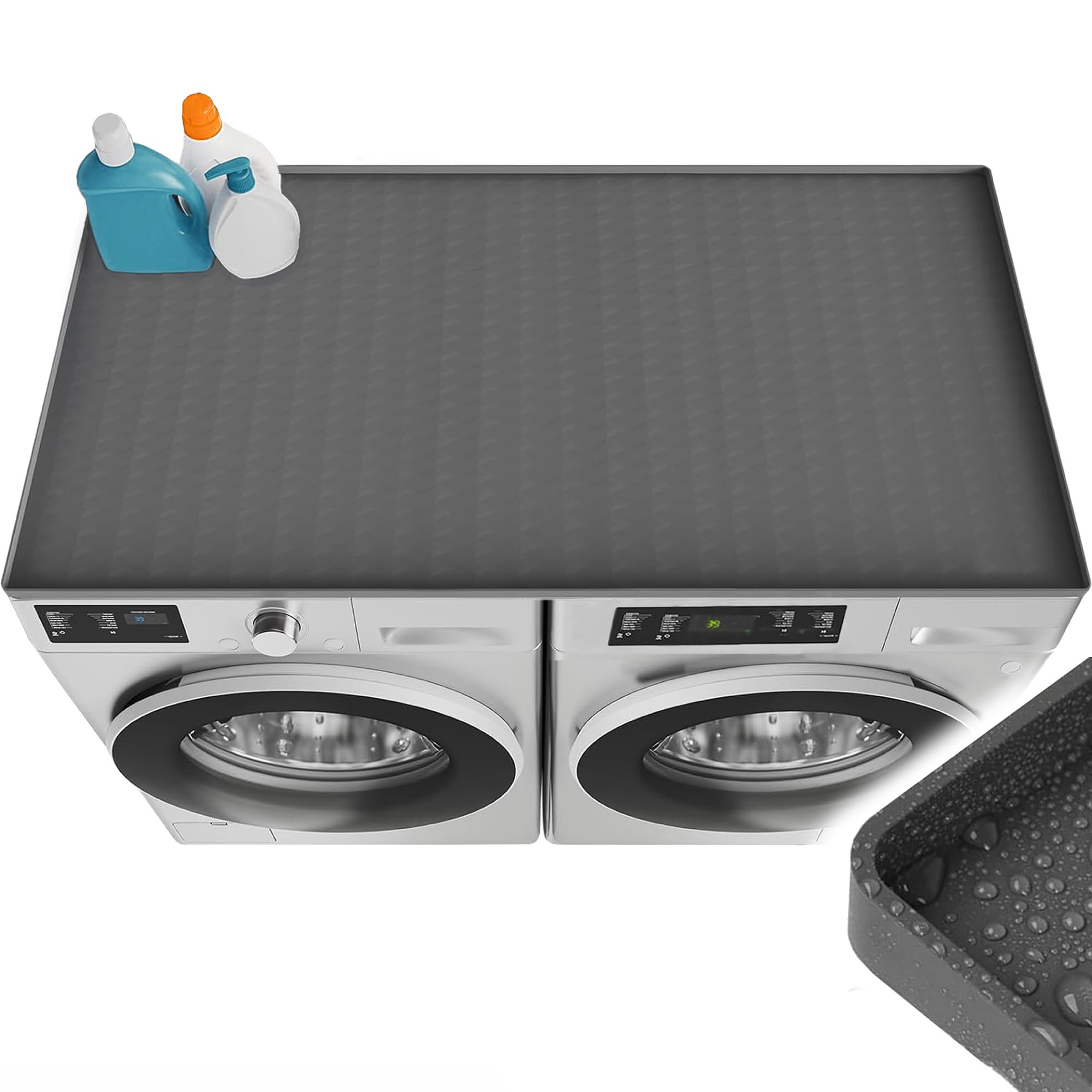 OUMIKEJI Washer And Dryer Covers For The Top, Non Slip Silicone Rubber ...