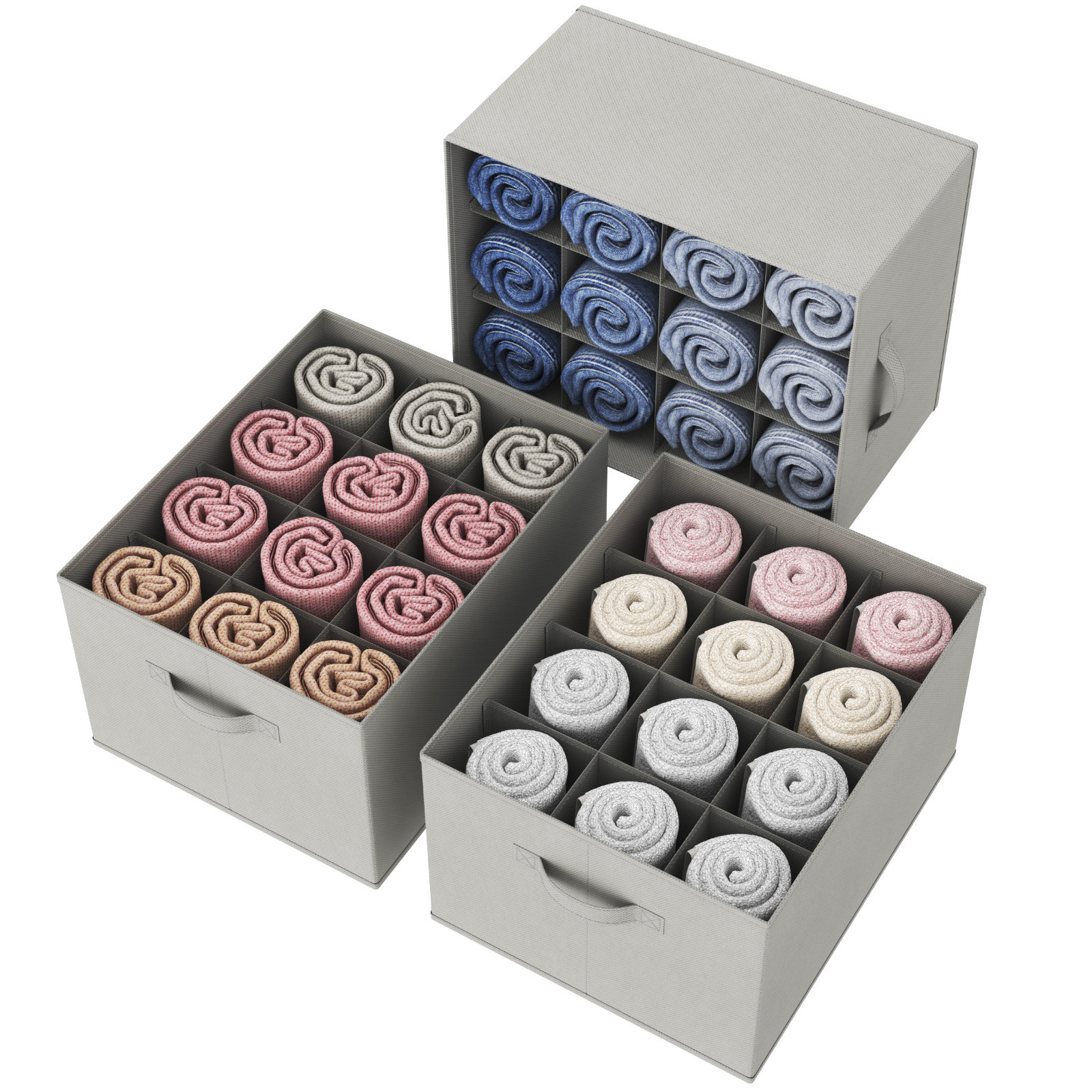 Rebrilliant Jeans Organizer For Closet, Large Size Pants Storage Bins ...