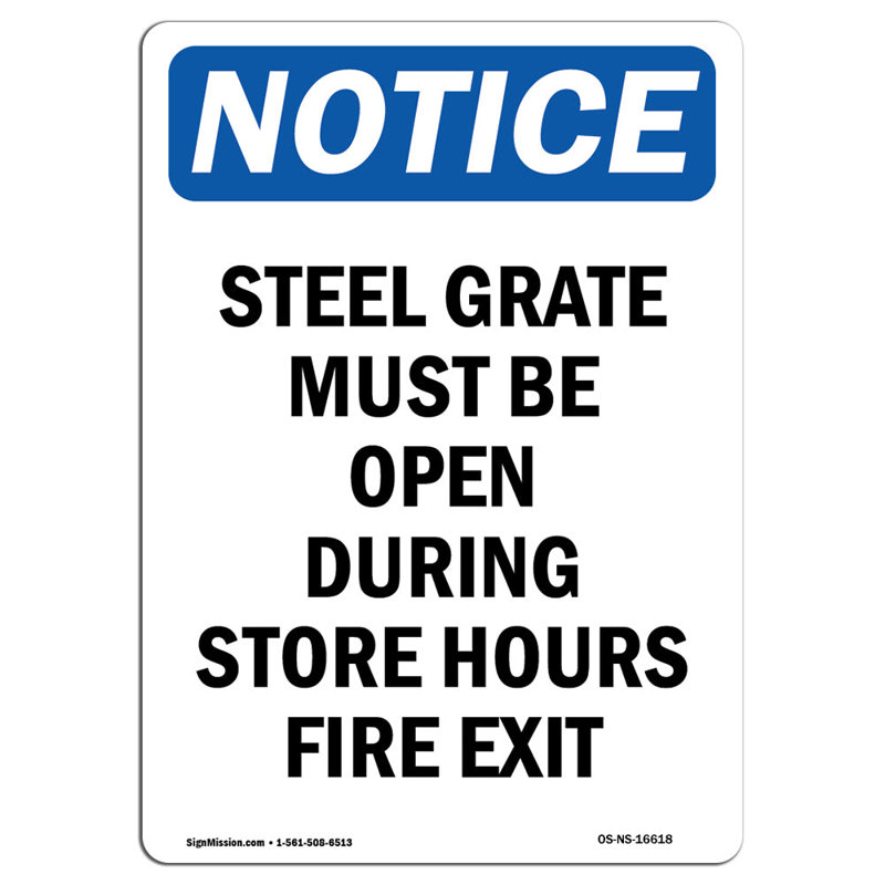 SignMission Steel Grate Open Sign | Wayfair
