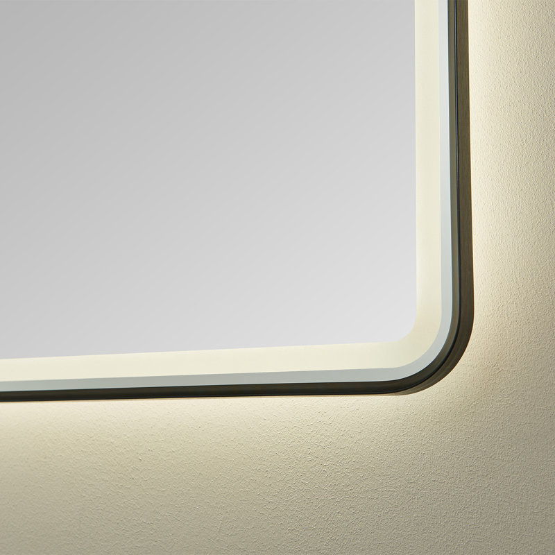 Mercury Row® Ortegon Rectangle LED Metal Wall Mirror & Reviews | Wayfair