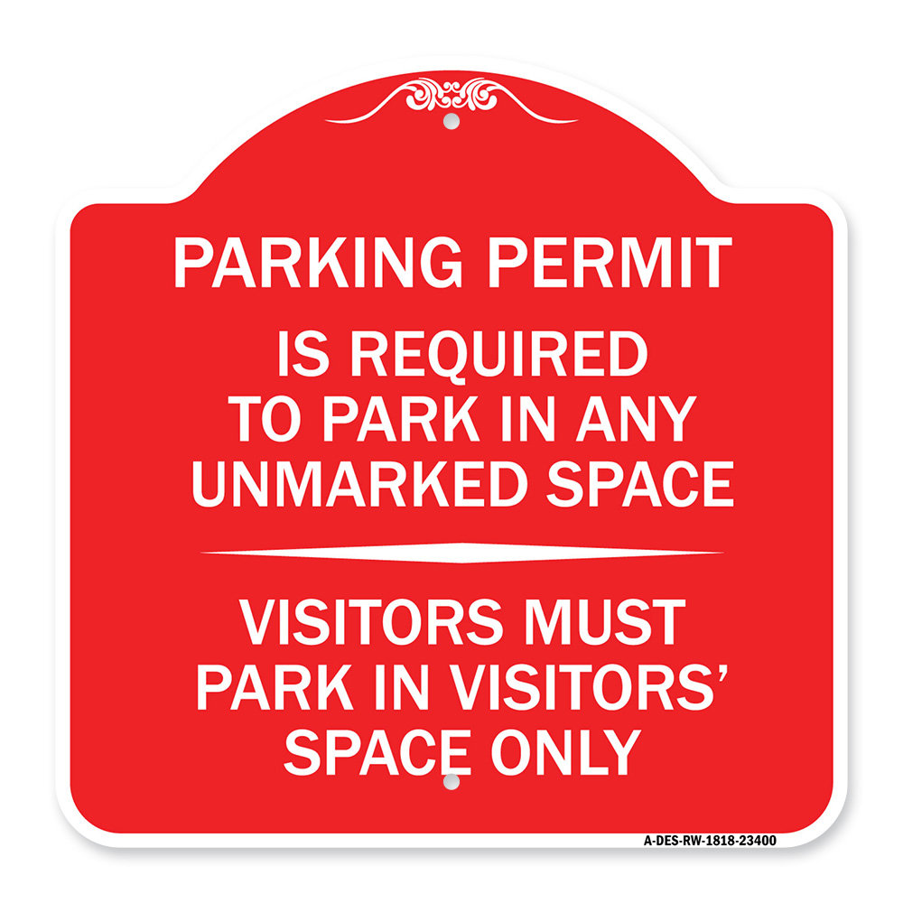 Signmission Designer Series Sign - Parking Permit Is Required To Park ...