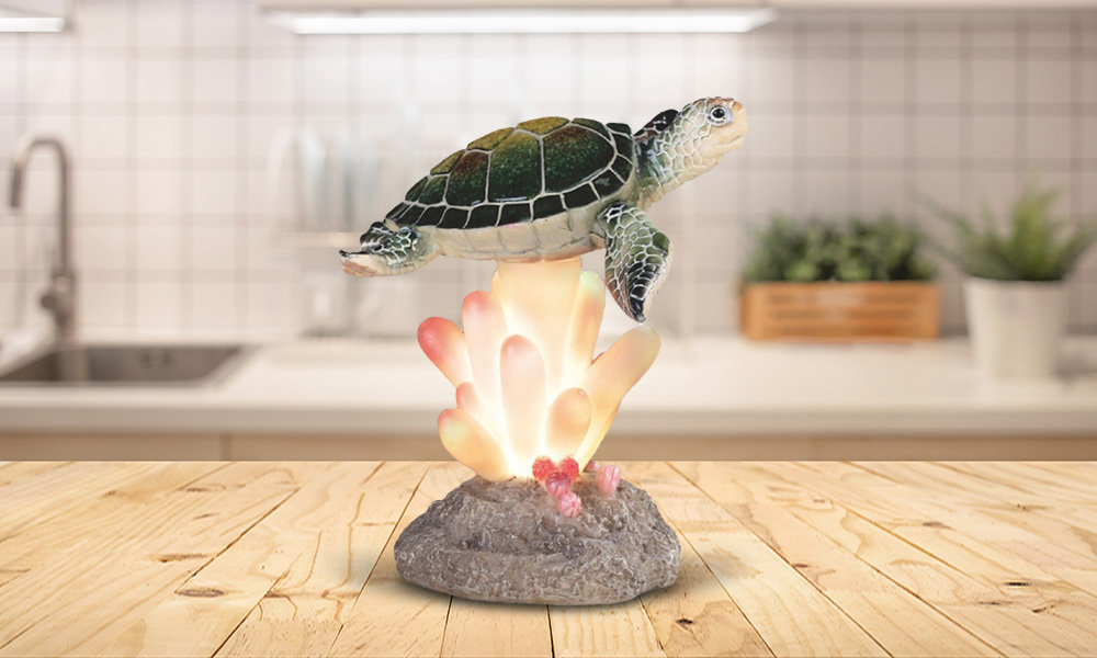 Trinx Jehna 5.5"H Green Sea Turtle Marine Life Figurine Unique Gifts ...