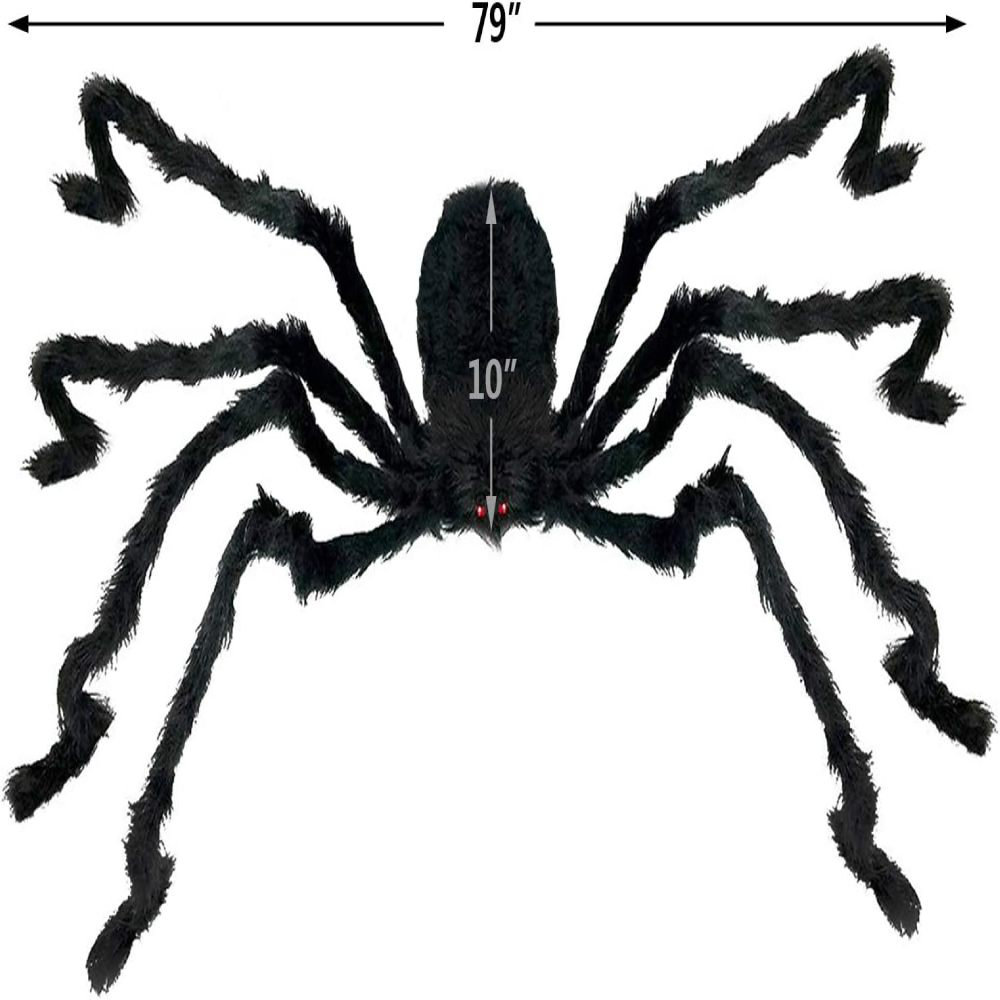 The Holiday Aisle® 2 Pack Halloween Giant Spider Decorations Large ...