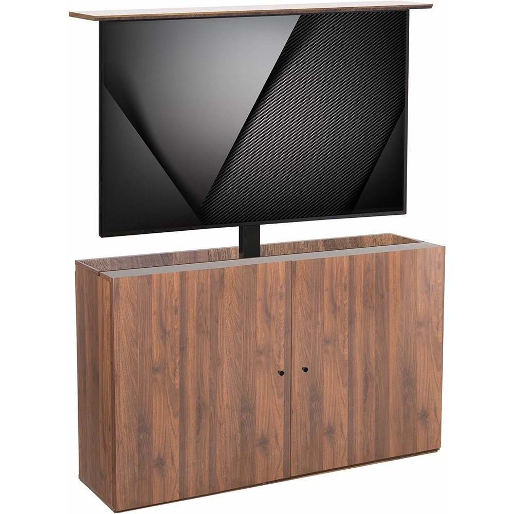 Hokku Designs Motorized Lift Tv Cabinet – Walnut Stand For 32–55" Tvs ...