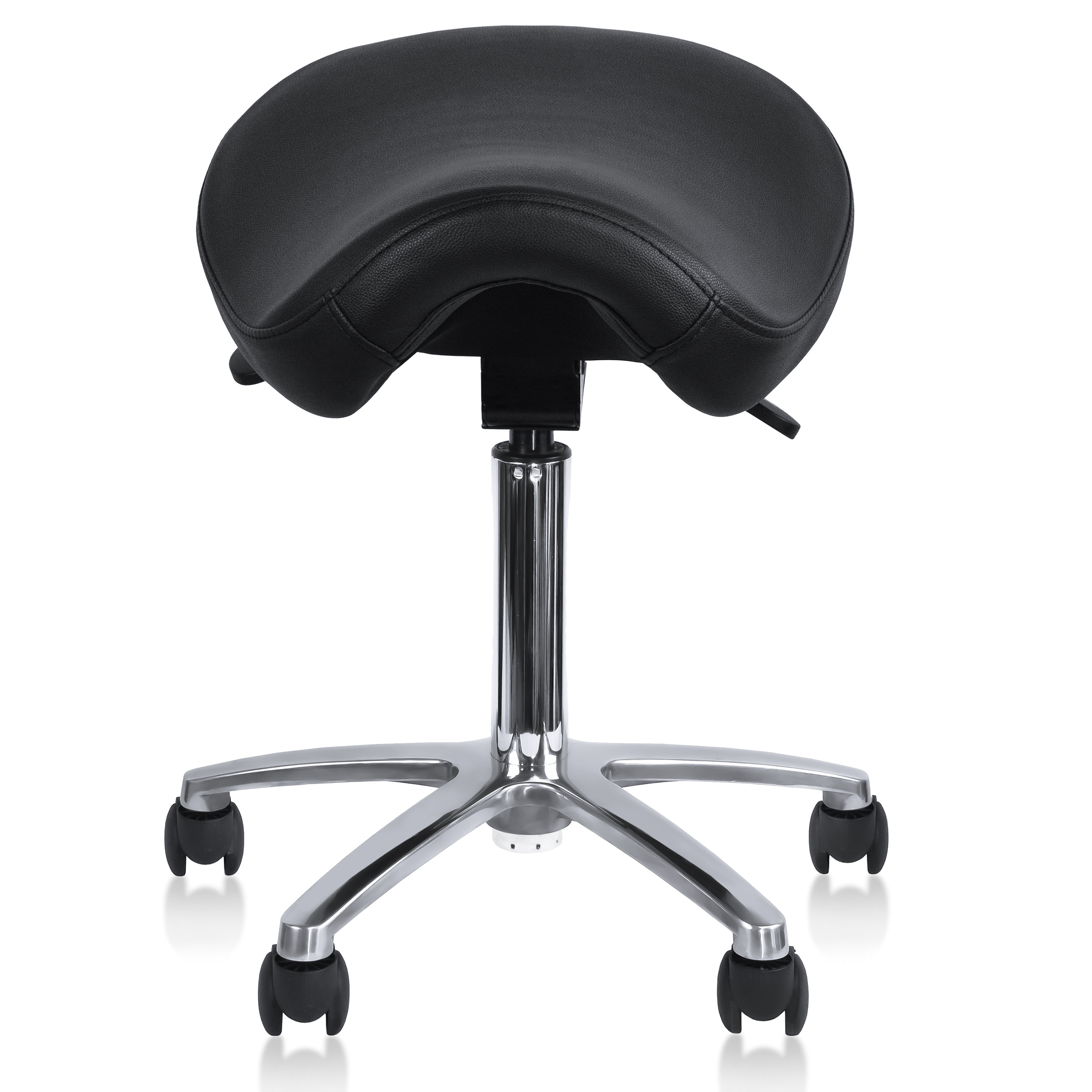 Inbox Zero Saddle Chair Ergonomic Tilt Adjustable Saddle Stool Office ...