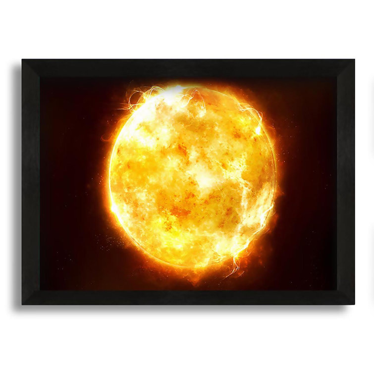 Brayden Studio Fire Sun 1 - Single Picture Frame Print on Canvas ...