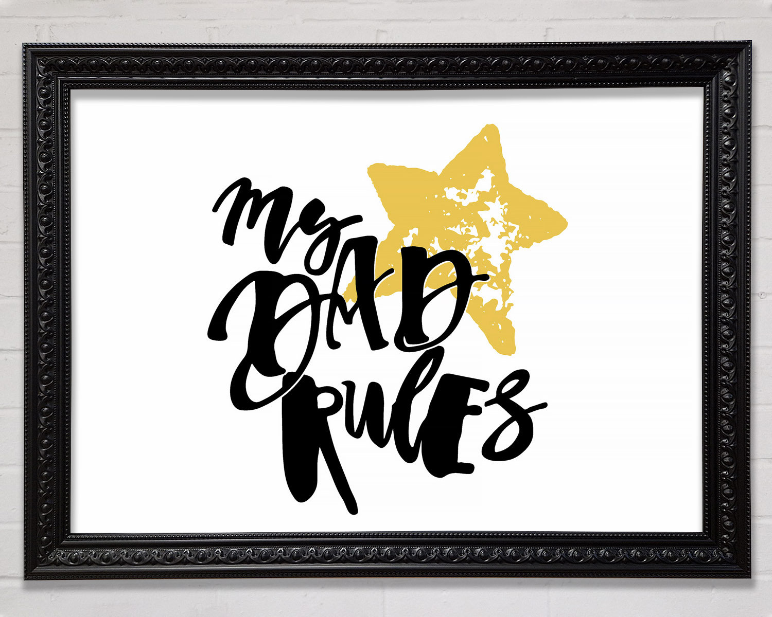Happy Larry My Dad Rules Framed Print | Wayfair.co.uk