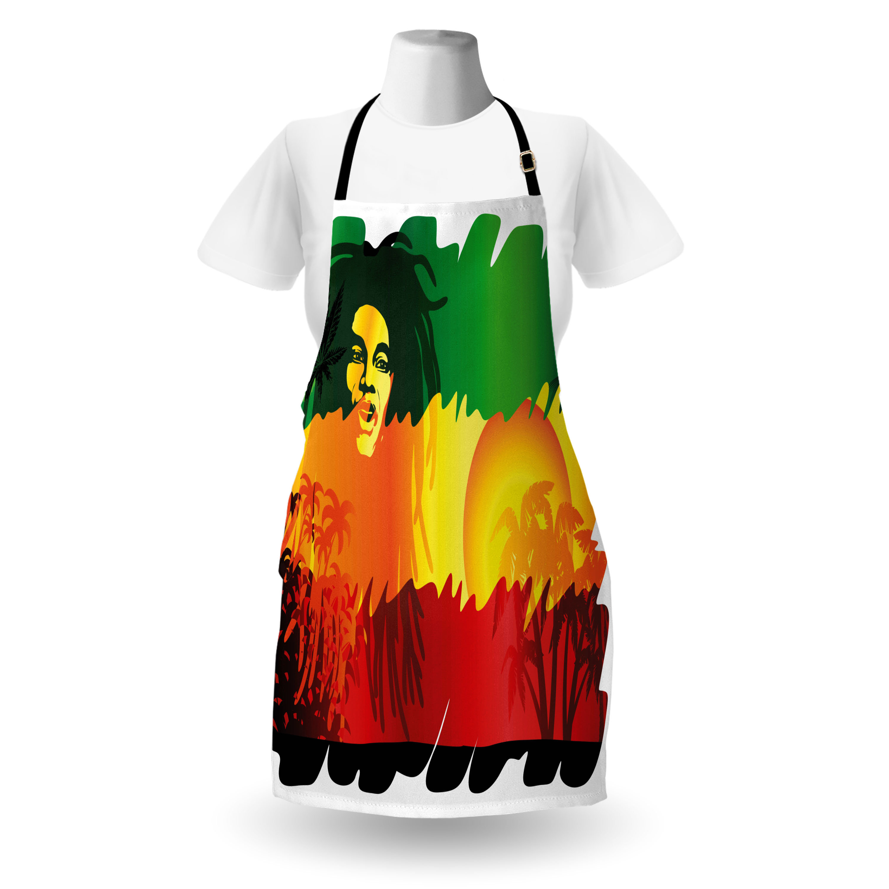 East Urban Home Rasta Apron, Cooking Gardening, Adult Size, Orange ...