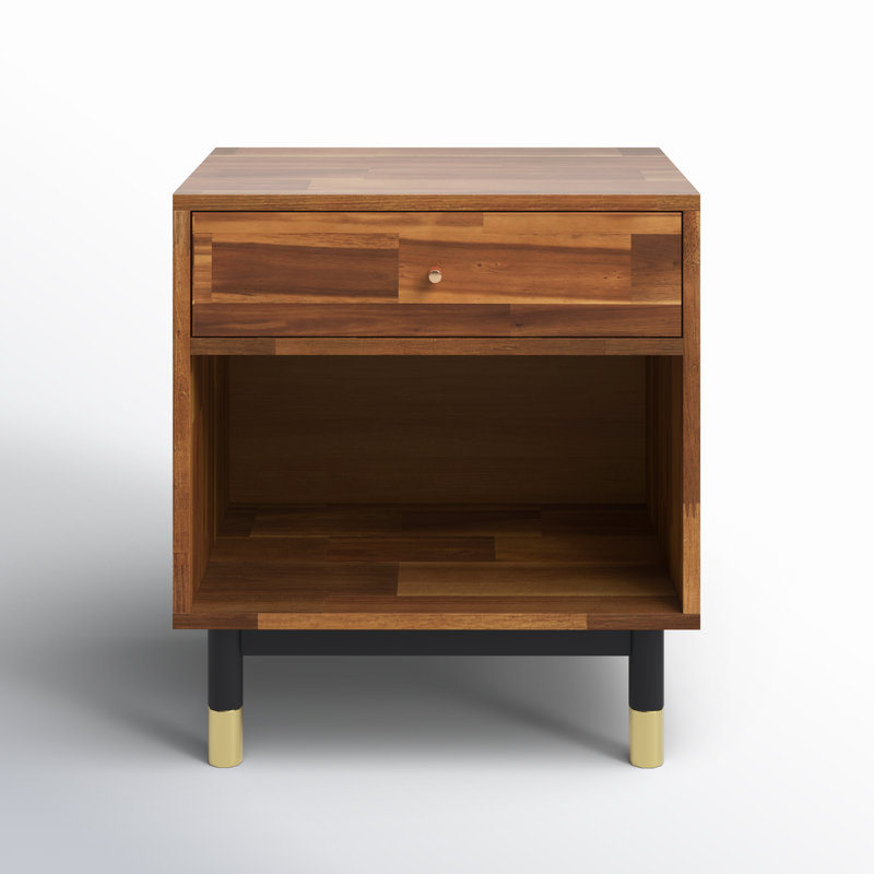 AllModern Dakota Solid Wood End Table with Storage & Reviews | AllModern