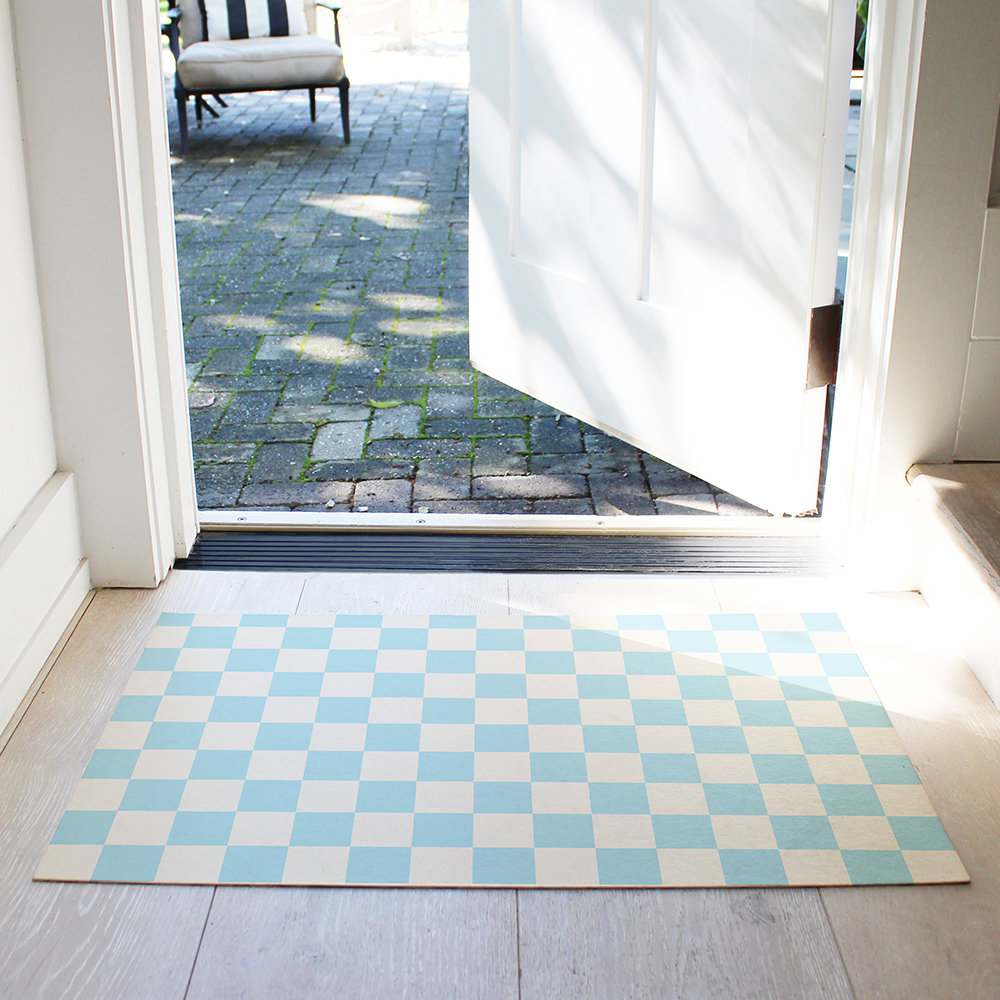 Latitude Run® Checkmat Vinyl Floor Mat | Wayfair