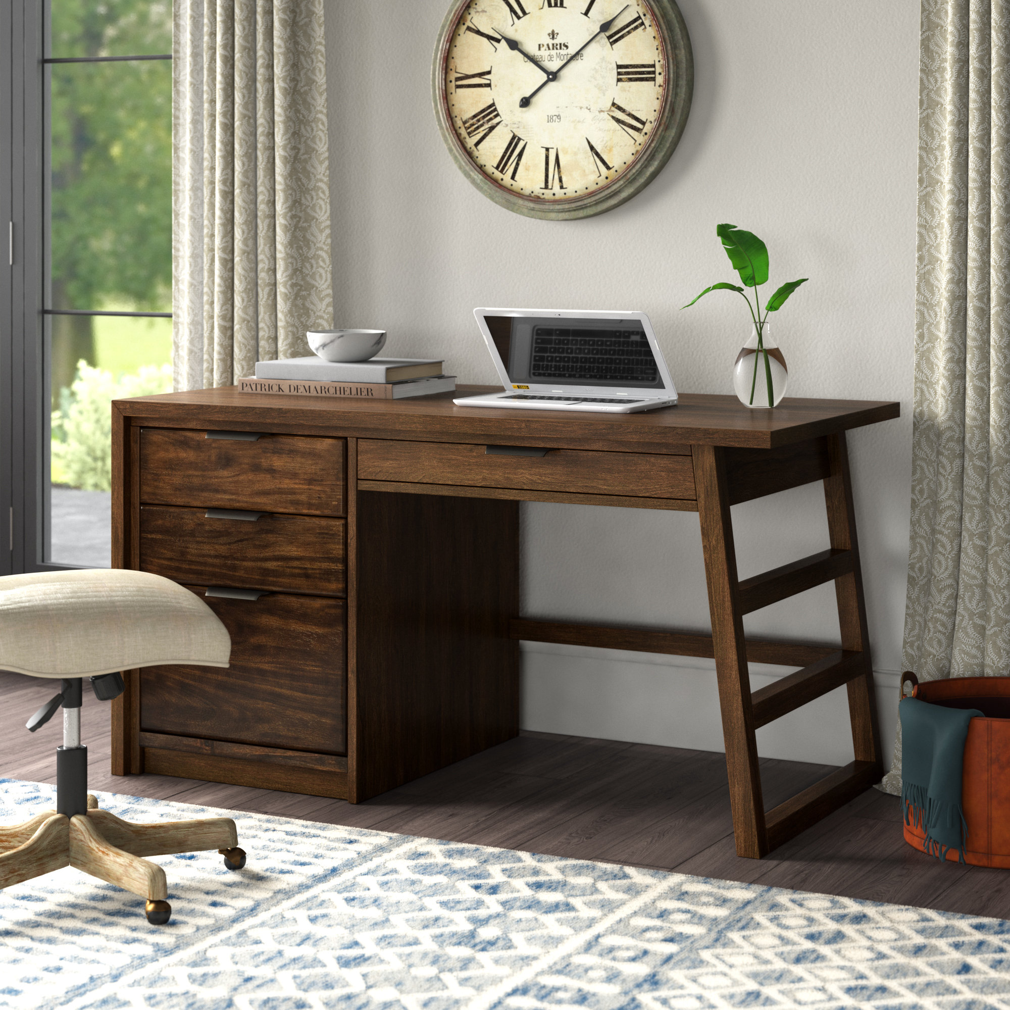 Greyleigh™ Bridgnorth Desk with Built in Outlets & Reviews | Wayfair