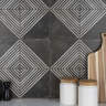 Merola Tile Kings Rombos Night 18" x 18" Ceramic Patterned Wall & Floor ...
