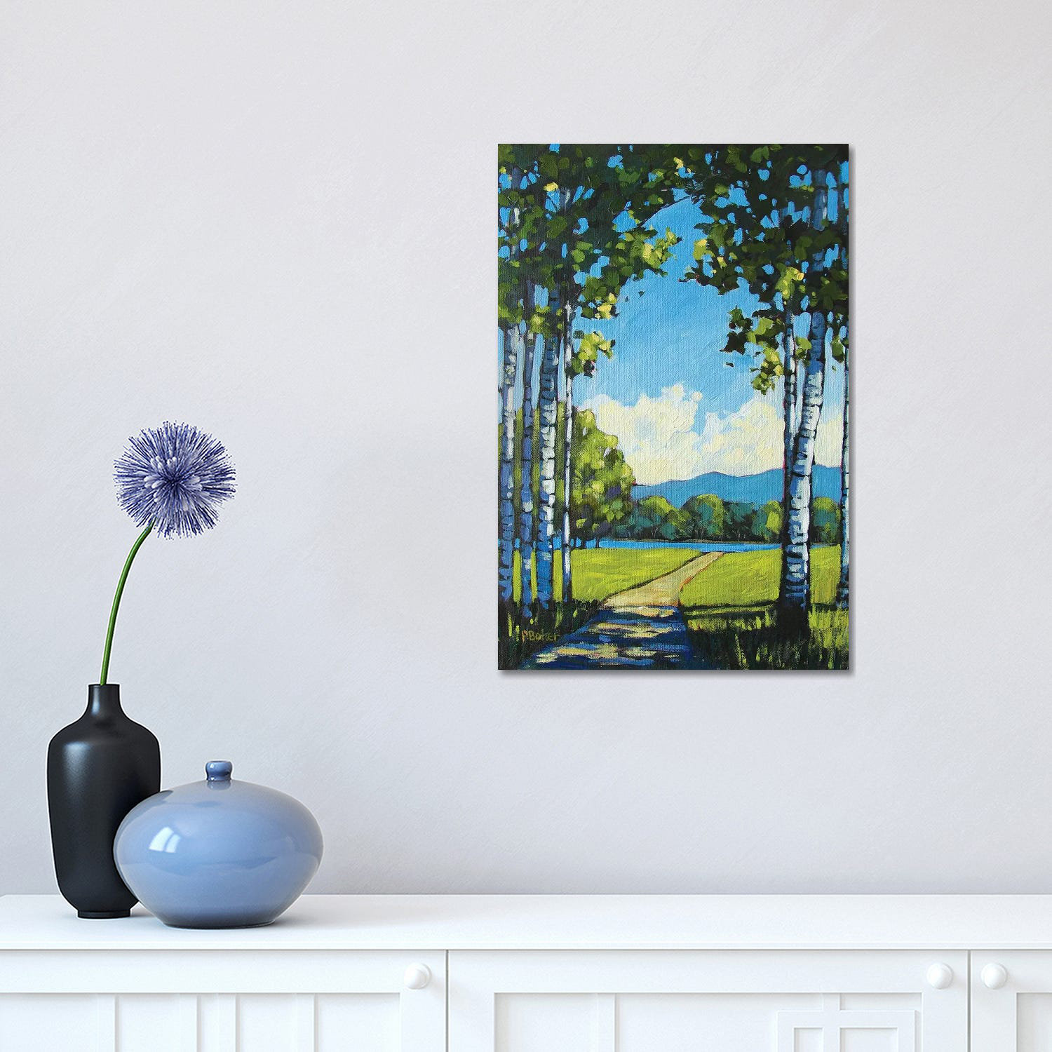 East Urban Home Spring Path by Patty Baker - Wrapped Canvas Painting ...