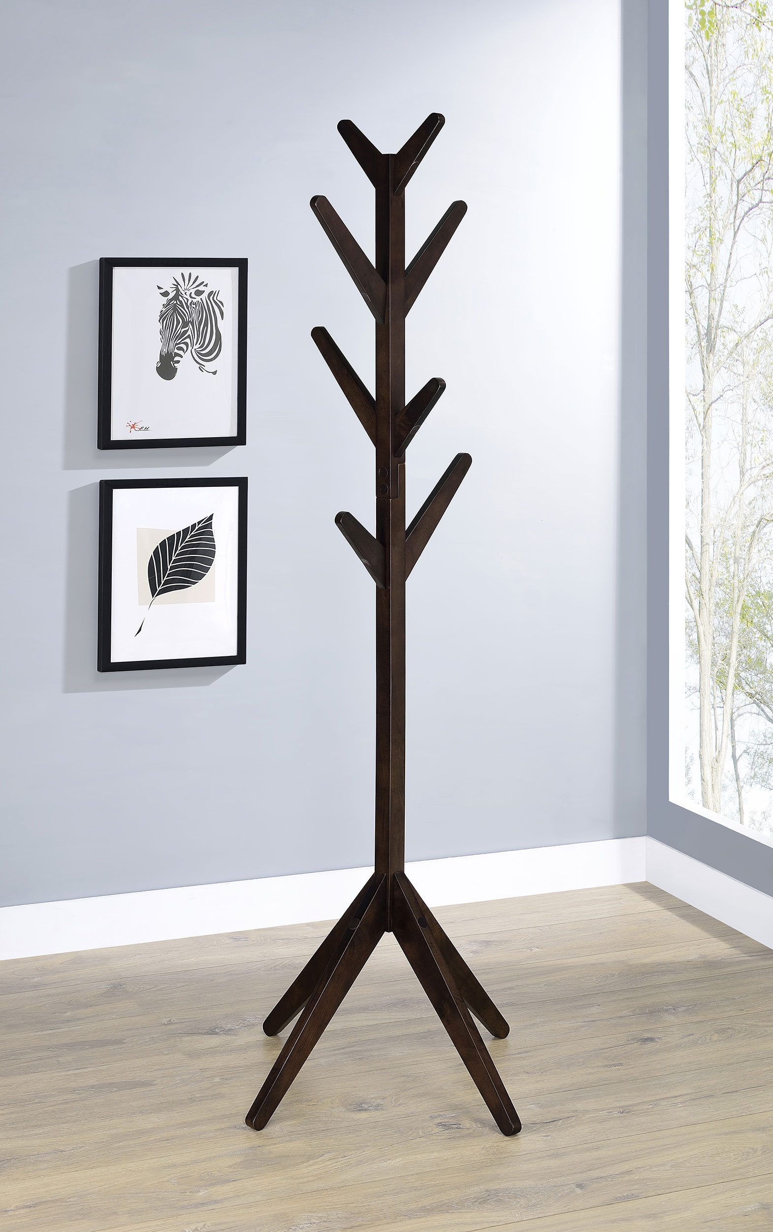 George Oliver Ramires Solid Wood Coat Rack Clothing Hanger & Reviews ...