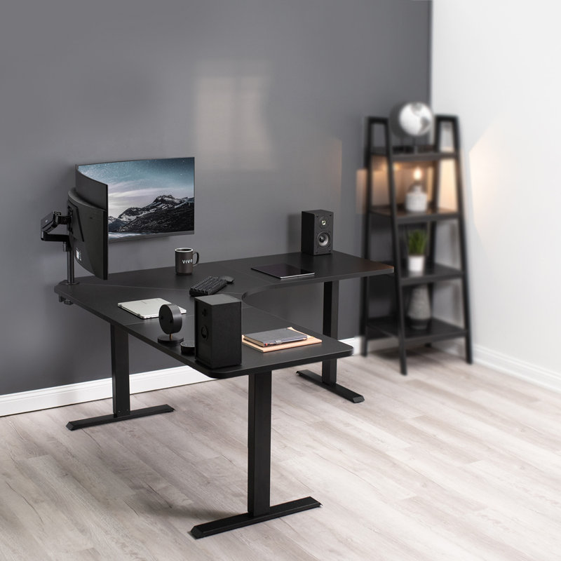 Vivo VIVO Electric 71" x 71" Curved Corner Stand Up Desk (E3CB2 Series ...