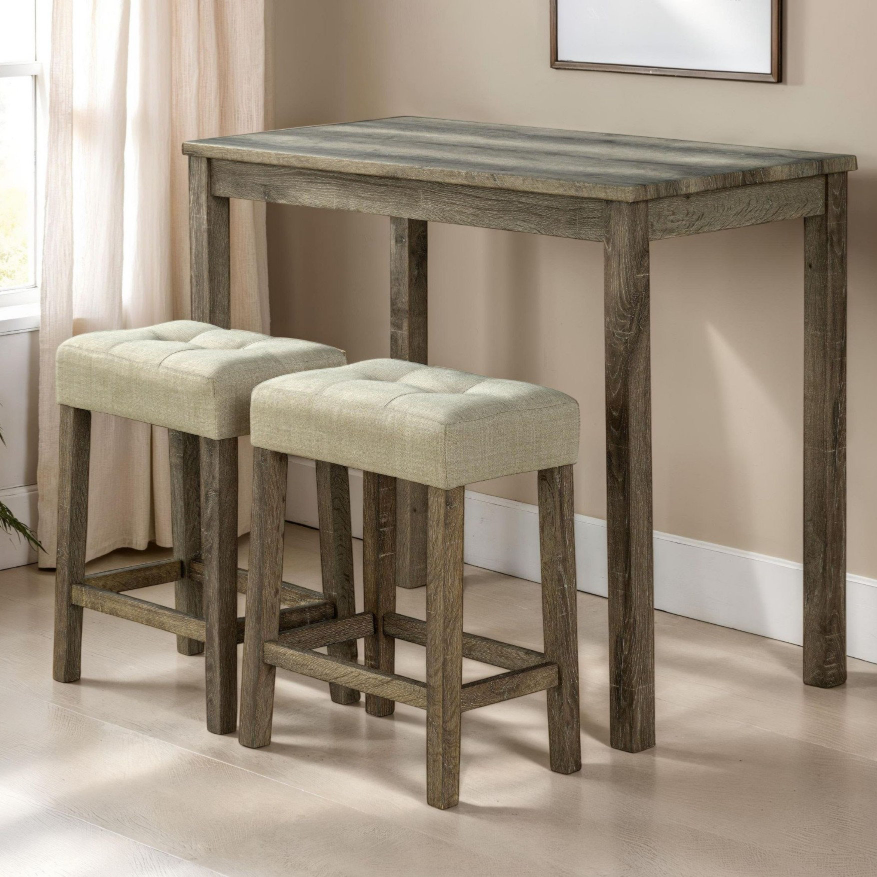 George Oliver Modern Compact Dining Table Set, Set of 3 | Wayfair