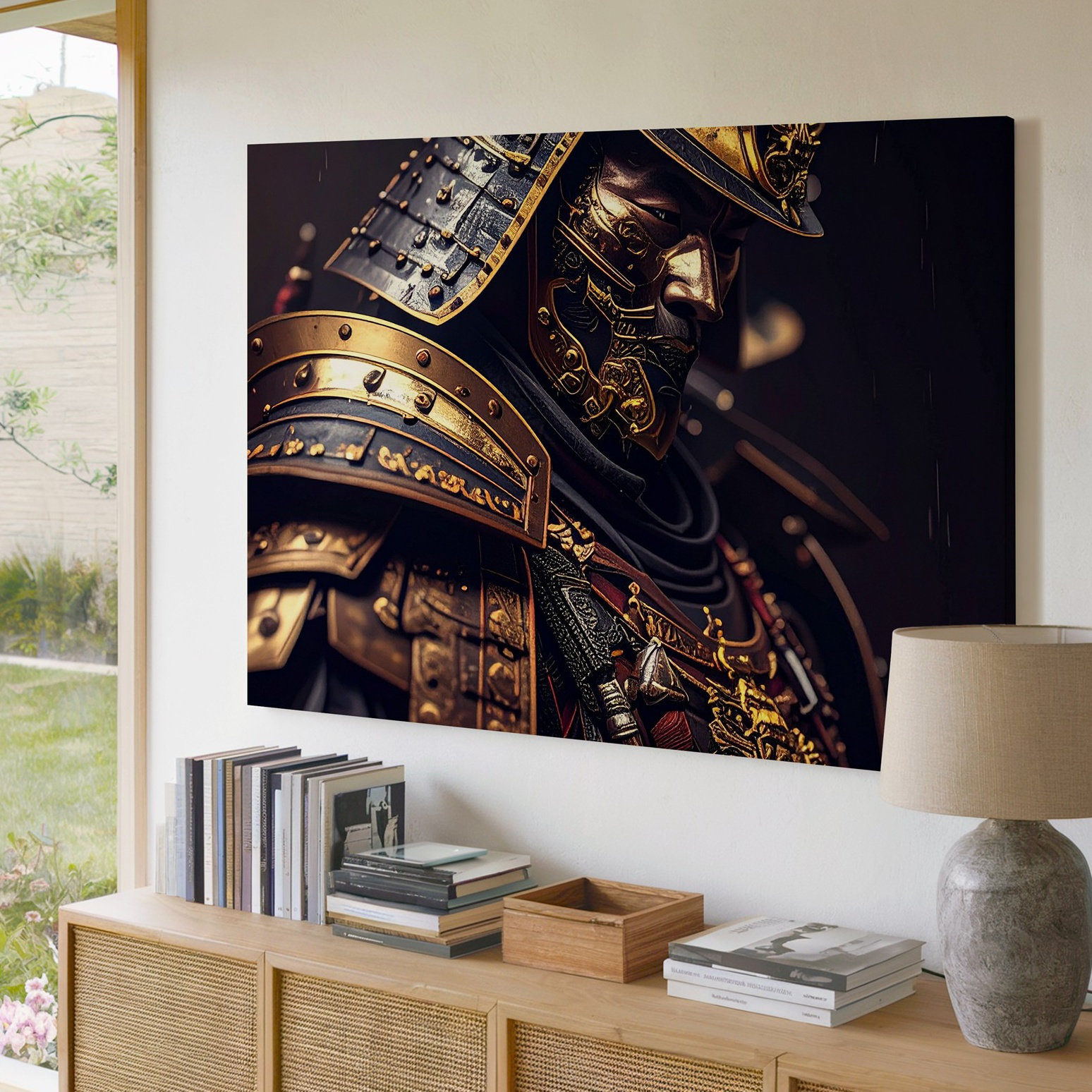 Fleur De Lis Living Samurai Helmet And Armour Canvastraditional ...