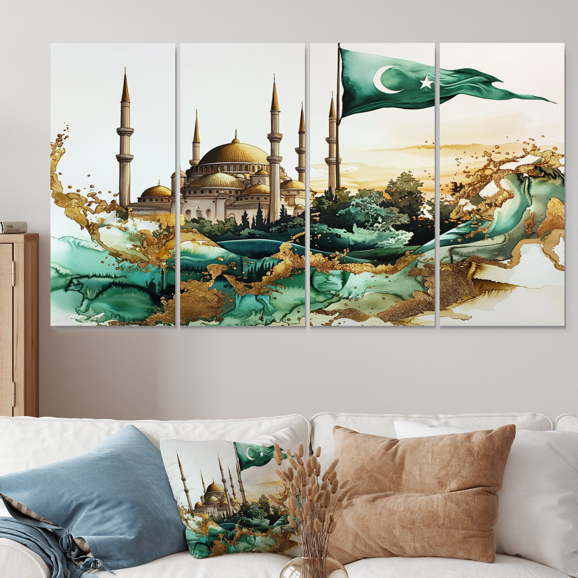 Winston Porter Emerald Golden Hagia Majesty Turkey II - Turkey Wall Art ...