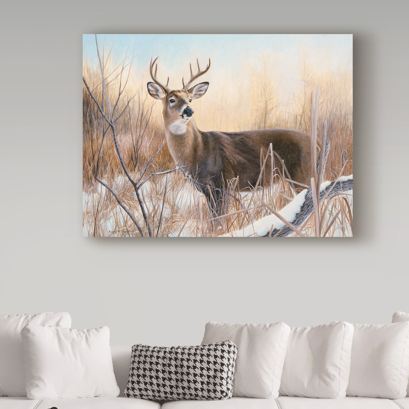 Trademark Fine Art 'Big Buck' Graphic Art Print on Wrapped Canvas | Wayfair