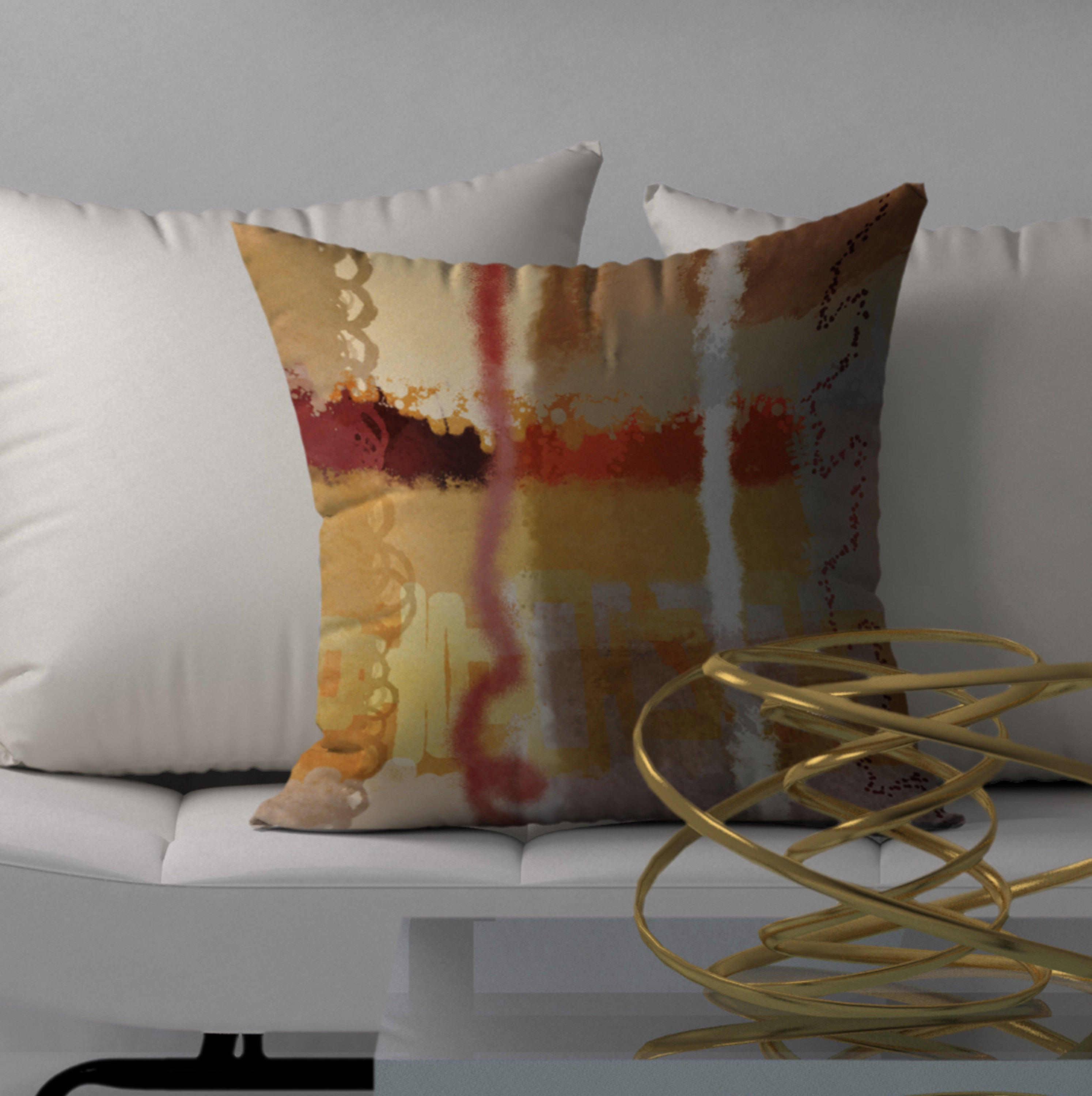 LeRoi Products Abstract Reversible Throw Pillow | Wayfair