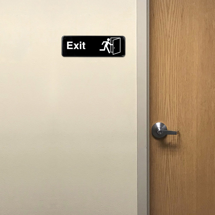 Excello Global Products Exit Sign: Easy To Mount With Symbols 9"X3 ...