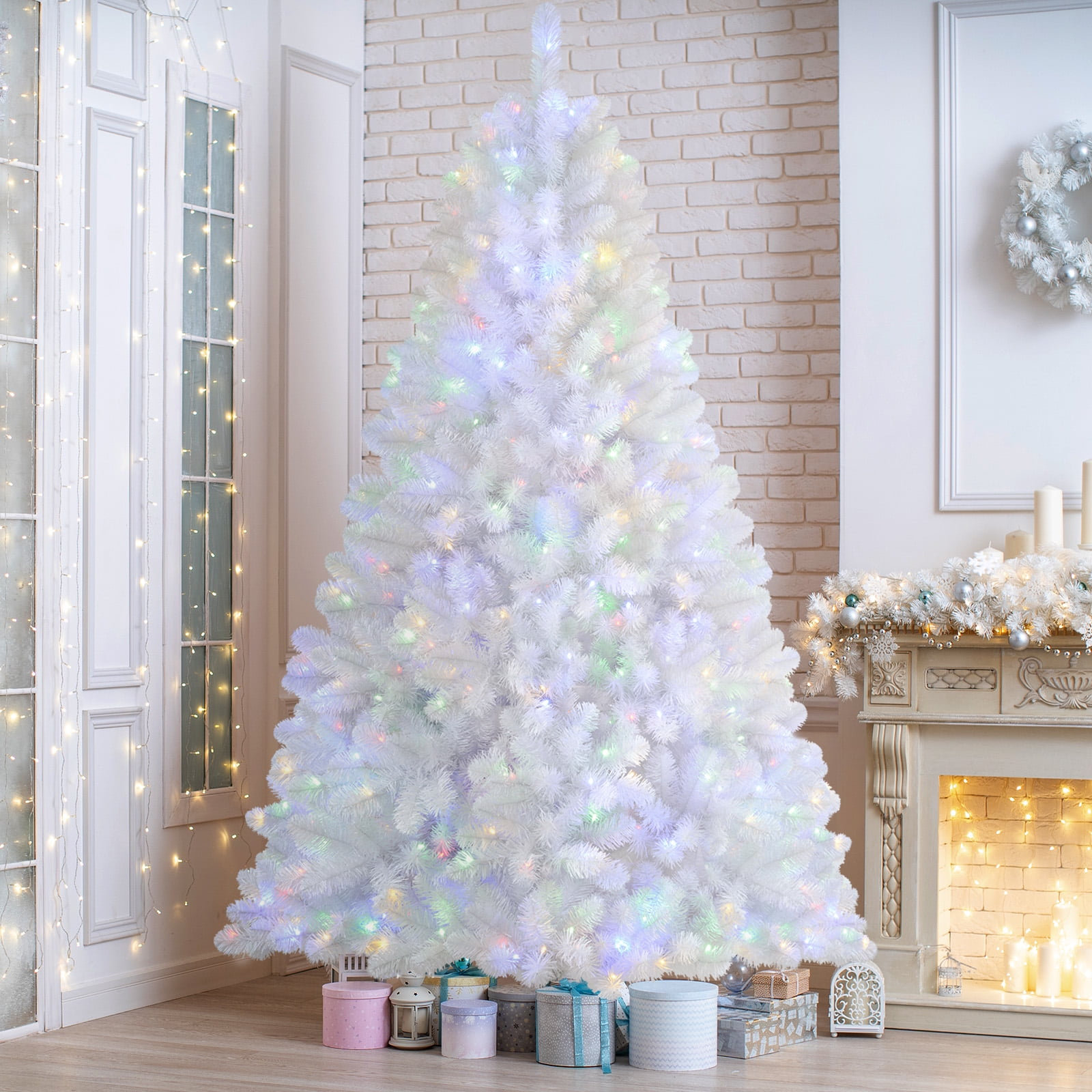 The Holiday Aisle® Prelit Premium Artificial Hinged Christmas Tree With ...