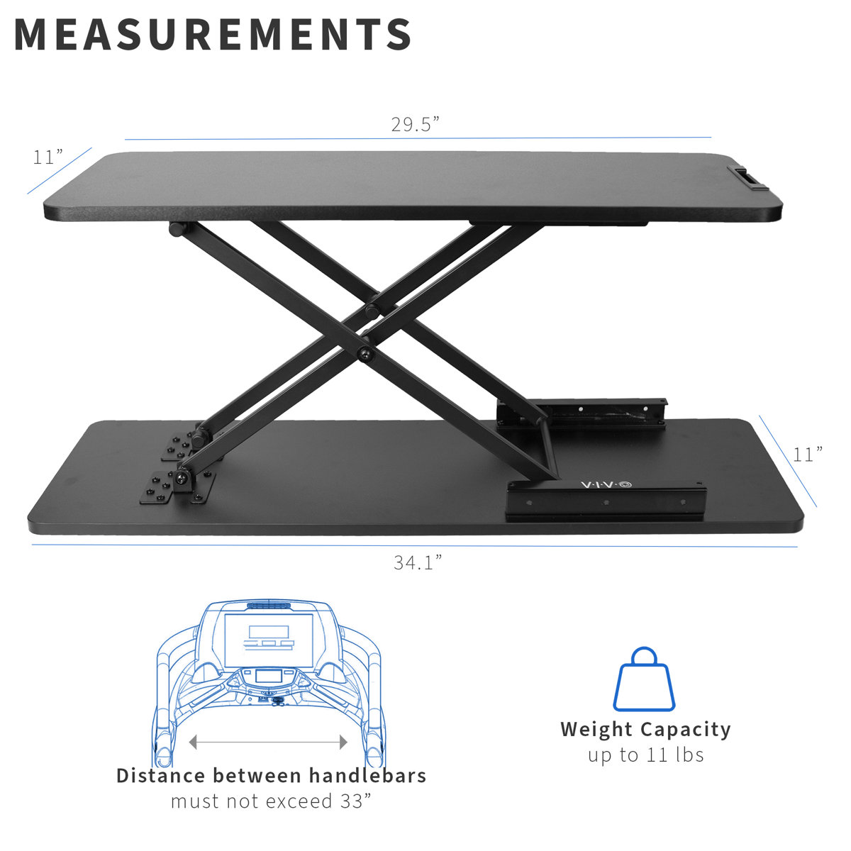 Vivo Black Treadmill Desktop Riser | Wayfair