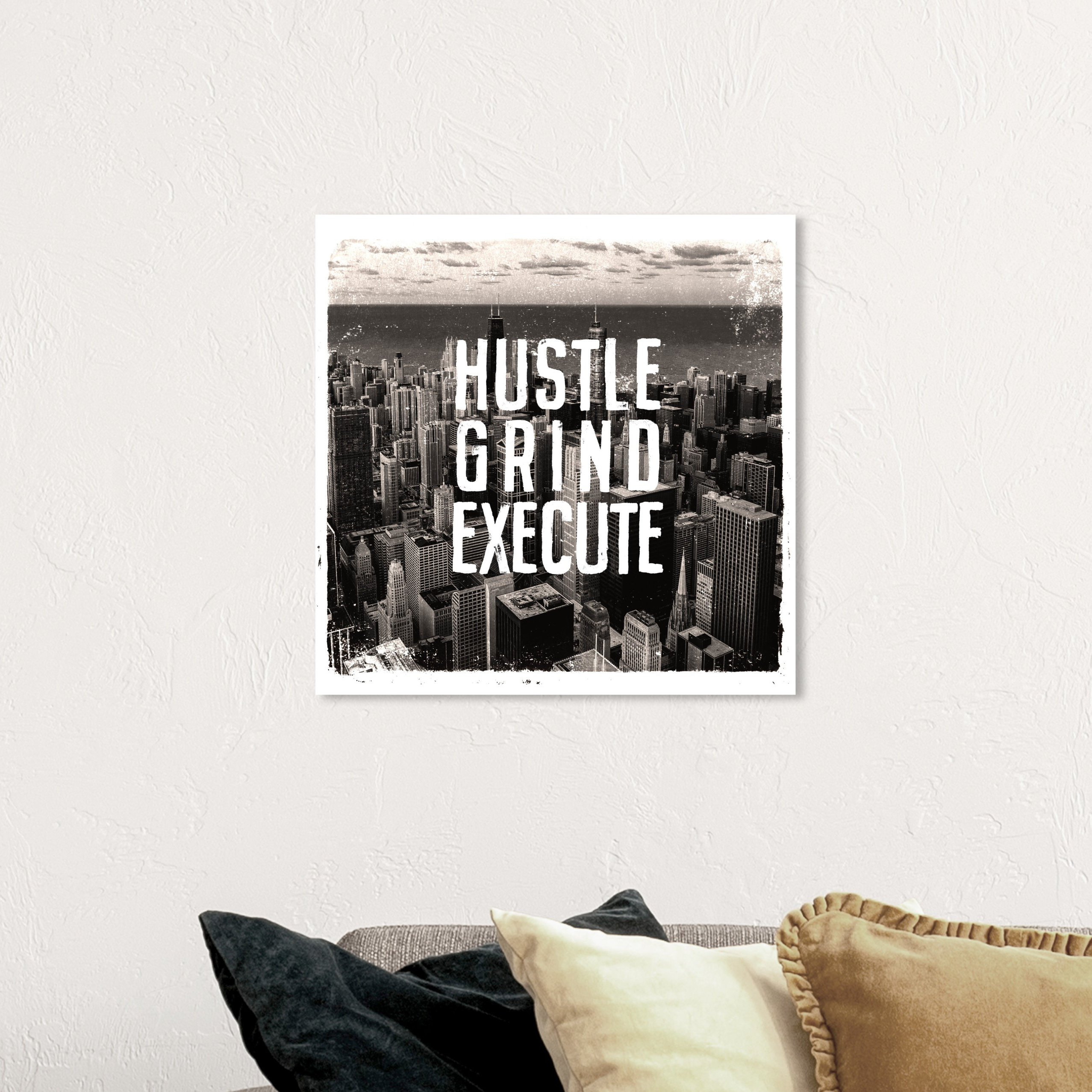 Hatcher & Ethan Hustle Grind Execute - Graphic Art Print - Wayfair Canada