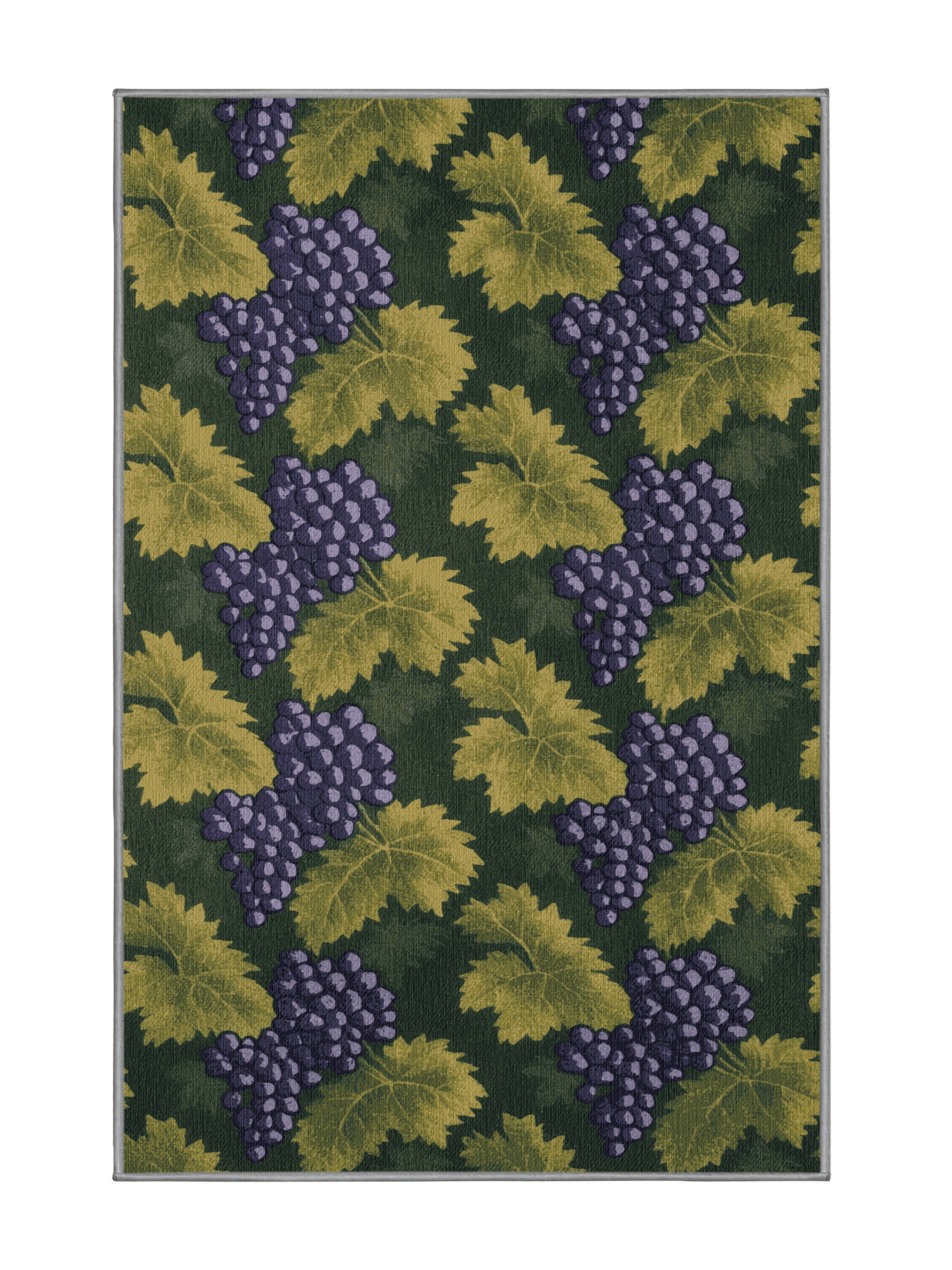 Gracie Oaks Washable Grape Clusters Farm Area Rug | Wayfair
