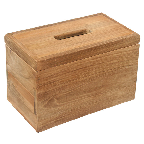 ChicTeak Rectangular Recycled Teak Tissue Box Cover | Wayfair