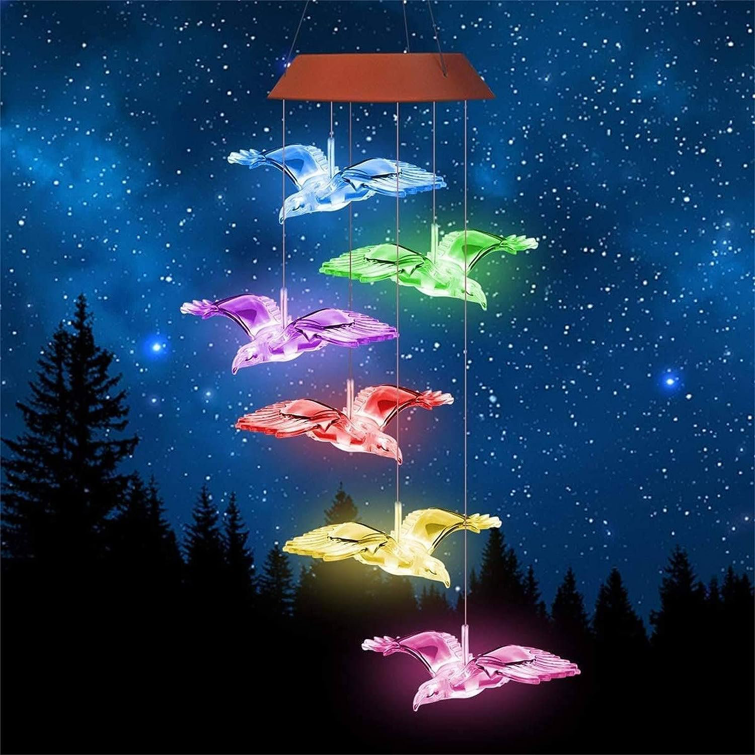 Arlmont & Co. Solar Eagle Bird Colour Changing Led Light Hanging Wind ...