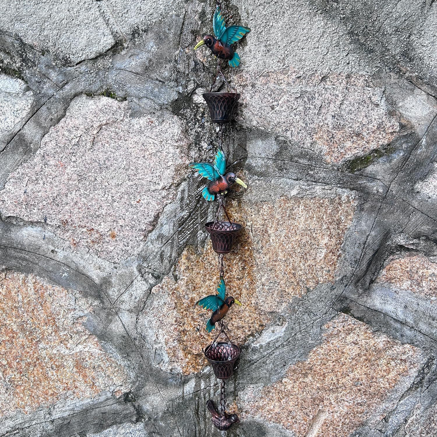 Arlmont & Co. Hummingbird and Cup Rain Chains | Wayfair