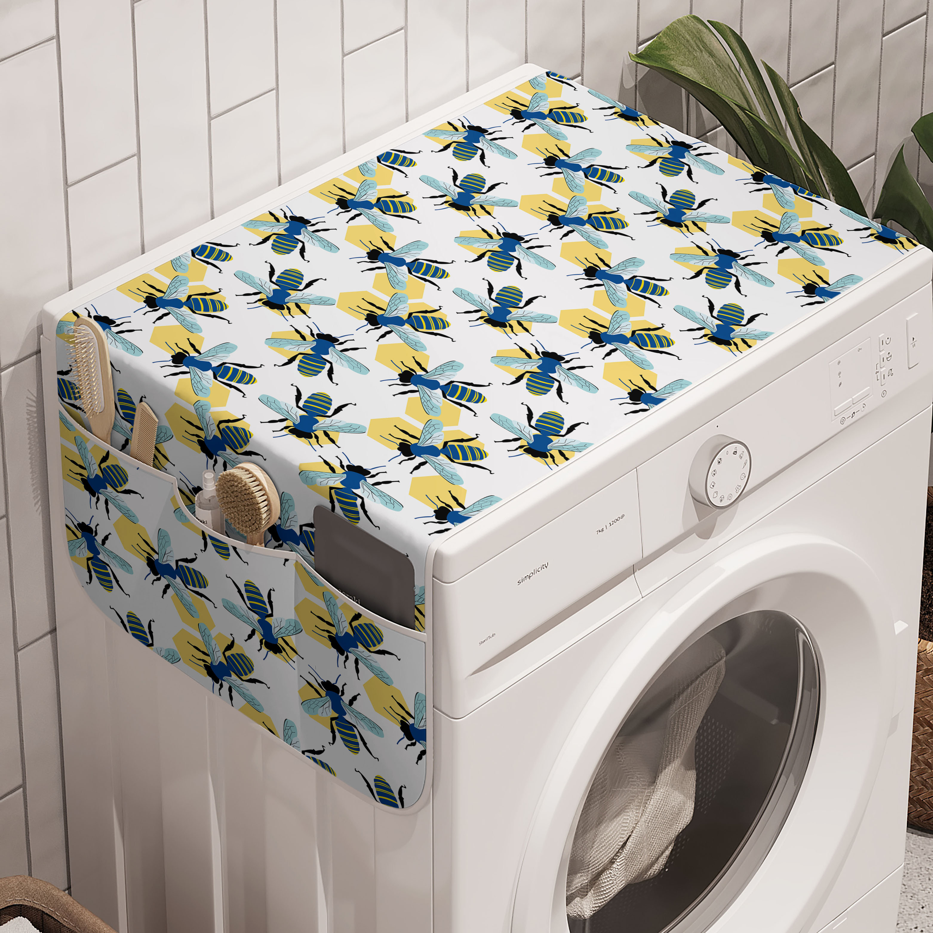 East Urban Home Queen Bee Washing Machine Organizer Pack of 2 47" x 18. ...