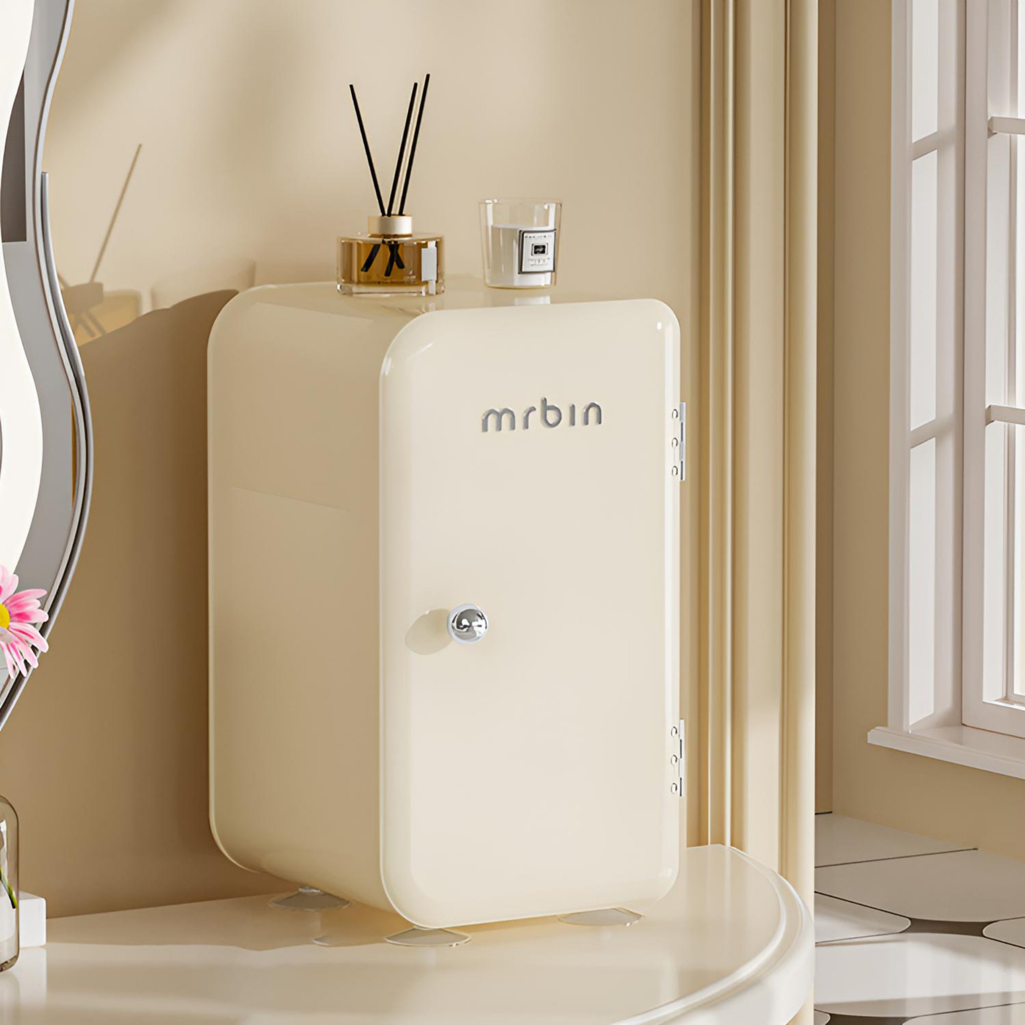 lingfan Cream Style Double-Layer Storage Box, Carbon Steel Dust-Proof ...