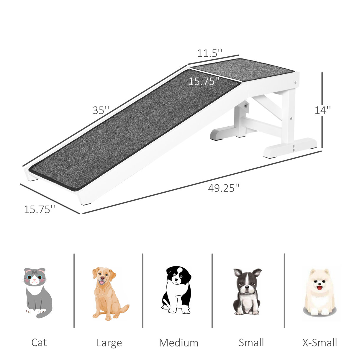 Archie & Oscar™ Timmy Large, Medium, And Small Dog Ramp For Couch ...